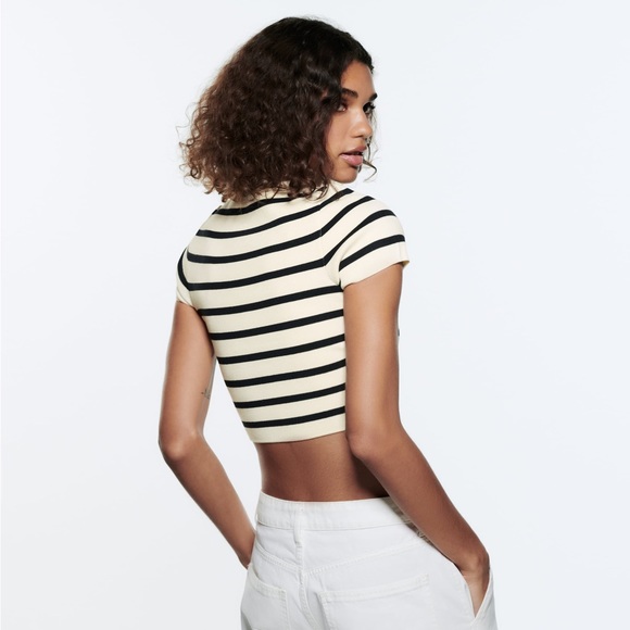 Zara | Tops | Zara Striped Crop Top | Poshmark
